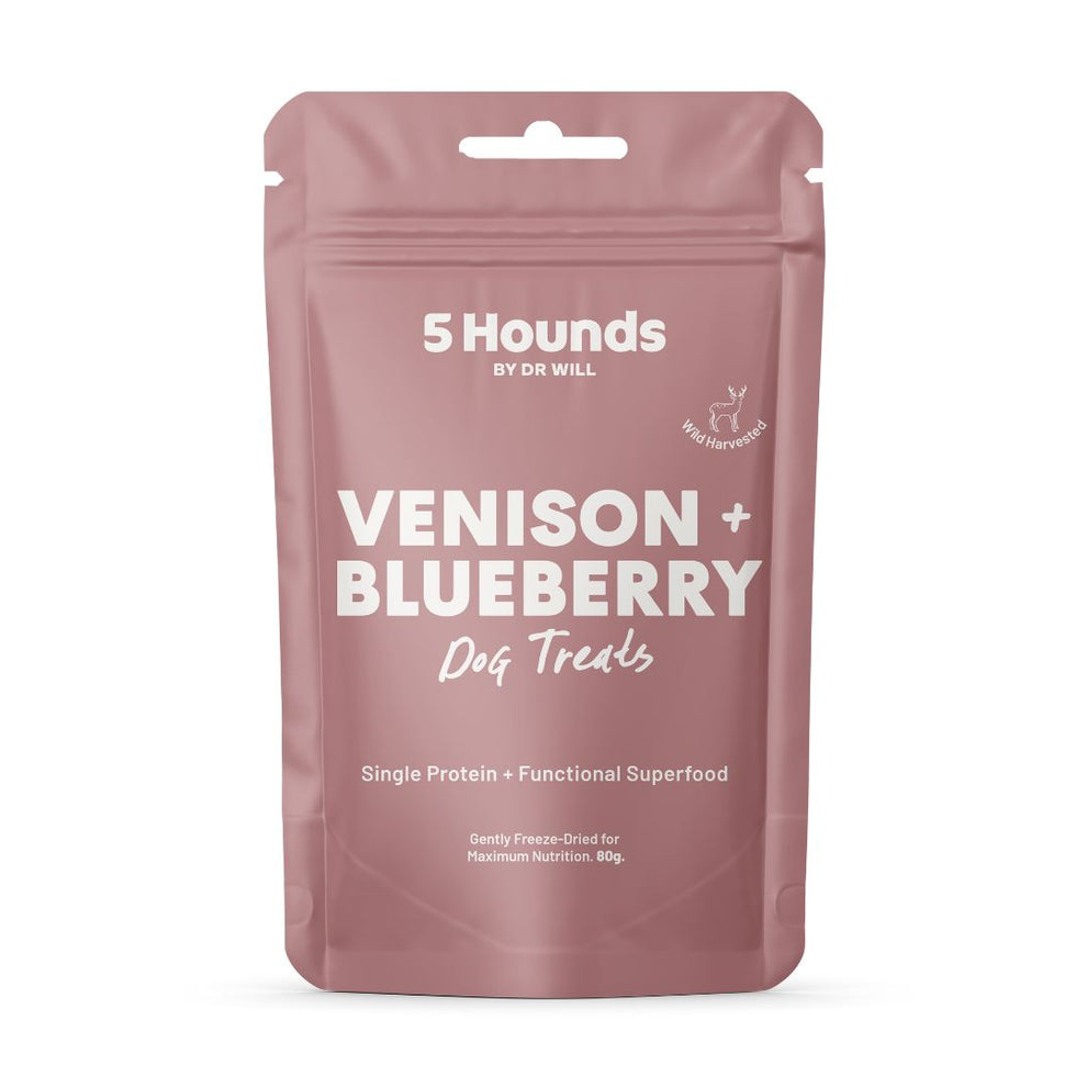Freeze-Dried Venison & Blueberry Dog Treats | 5 Hounds